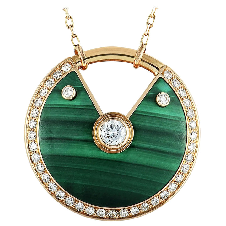 Cartier amulette necklace green store
